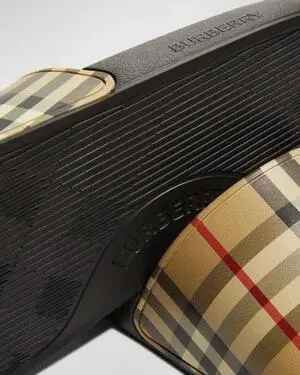 Burberry Furley Vintage Check Slide Sandals - Beige
