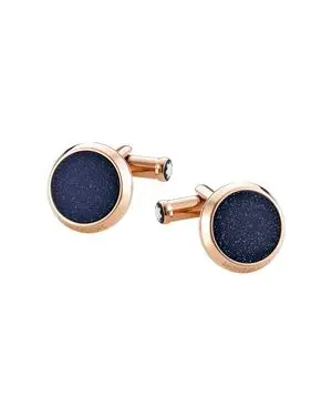 Montblanc Meisterstuck Round Stone Cufflinks Silver