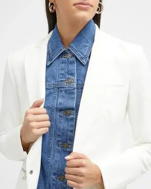 Veronica Beard Slate Denim Dickey - Blue