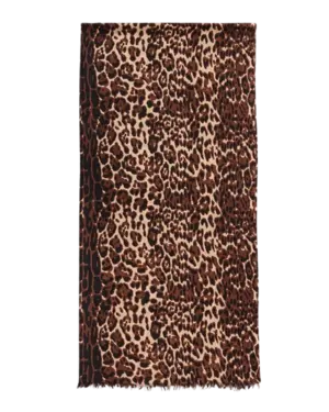 Sofia Cashmere Lightweight Cashmere Leopard-print Scarf - 250 Ltcam