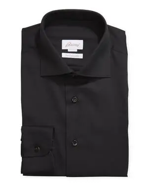 Brioni Men's Cotton Dress Shirt Black