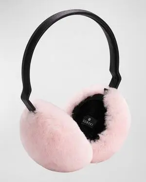 Gorski Gorski Lamb Shearling Earmuffs Ltpink