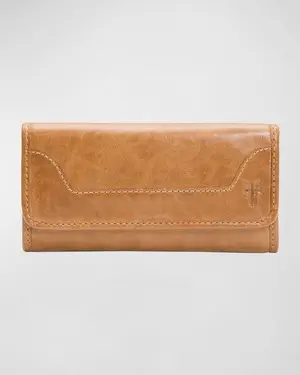 THE FRYE COMPANY Melissa Flap Organizer Wallet Beige