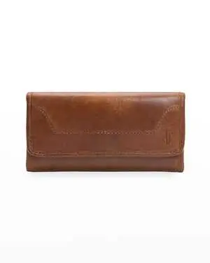 THE FRYE COMPANY Melissa Flap Organizer Wallet Cognac