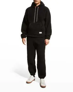 DIESEL® Men's P-calton-teddy Sweatpants - Deepblack