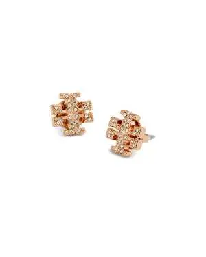 Tory Burch Icon Pavé Stud Earrings One-color