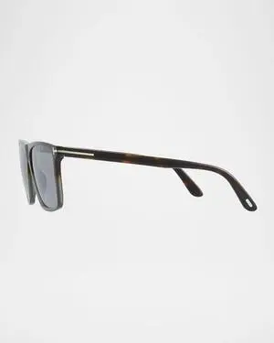 TOM FORD Apos;s Fletcher Square Plastic Sunglasses - Havana/gray