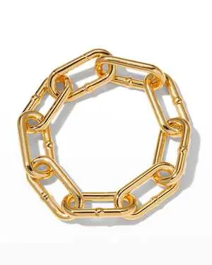 bottega veneta - Golden Sterling Silver Anchor Chain Bracelet