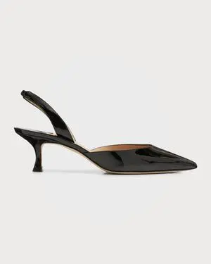 Manolo Blahnik Carolyne Slingback Pumps - Black