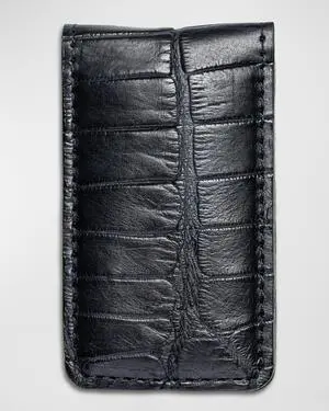 ABAS Apos;s Magnetic Alligator Money Clip - Black