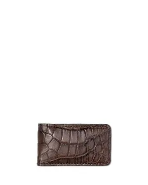 ABAS Men & Apos;s Magnetic Alligator Money Clip One-color