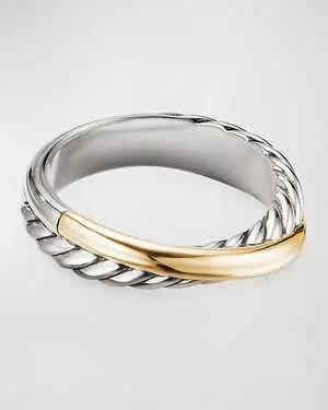 David Yurman David Yurman DY Crossover Ring With 18K Gold Yellow/silver