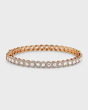 64 Facets Scallop Diamond Bangle - Rose Gold & Diamond