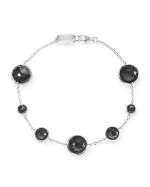 Ippolita Ippolita Sterling Silver Lollipop 7-Stone Link Bracelet Gray Pattern