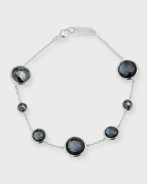 Ippolita Ippolita Sterling Silver Lollipop 7-Stone Link Bracelet Hematite