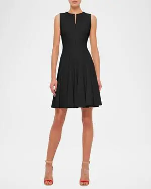 Akris Sleeveless Zip-front A-line Dress - Black