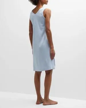 Hanro Pure Essence Sleeveless Nightgown - Blue