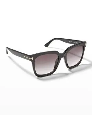 TOM FORD Selby Square Sunglasses - Black / Grey