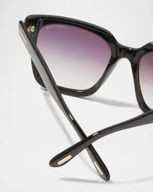 TOM FORD Selby Square Sunglasses - Black / Grey