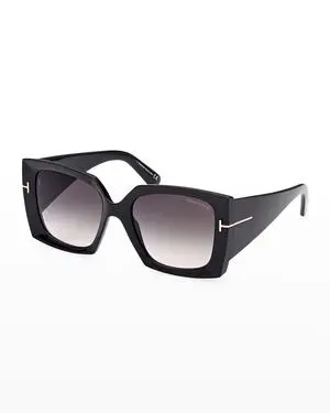 TOM FORD TOM FORD Jacquetta Square Sunglasses 01b Black/grey
