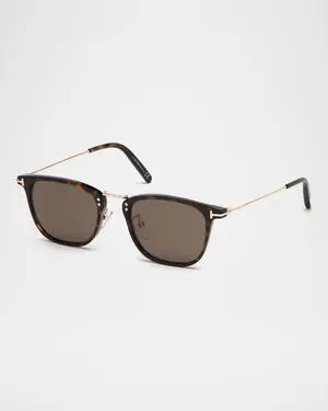 TOM FORD Metal And Plastic Square Frame Sunglasses - Brown Pattern