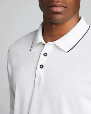 Giorgio Armani Apos;s Tipped Polo Shirt - White