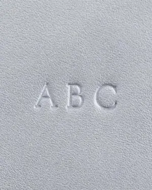 ROYCE NEW YORK Monogrammed Leather Zippered Travel Organizer Pouch, Personalized - Silver