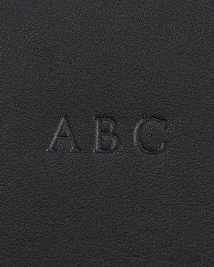 ROYCE NEW YORK Monogrammed Leather Travel Grooming Toiletry Kit, Personalized Black