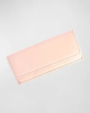 ROYCE NEW YORK Monogrammed Rfid Blocking Leather Clutch Wallet Blush Pink