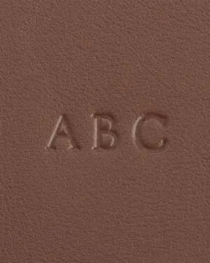 ROYCE NEW YORK Monogrammed Rfid Blocking Leather Clutch Wallet, Personalized - Tan