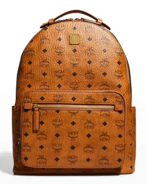 Mcm Stark 40 Visetos Backpack Cognac