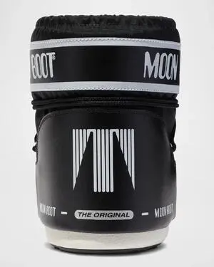 Moon Boot Classic Bicolor Lace-up Short Snow Boots Black