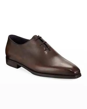 Berluti Alessandro Demesure Leather Oxfords With Leather Sole Td Moro