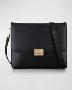 FRAME Le Signature Smooth Leather Crossbody Bag - Noir