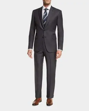 Brioni Essential Virgin Wool Two-piece Suit, Gray - Grey