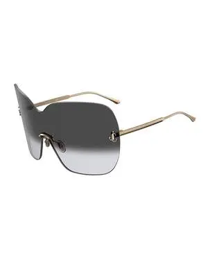 Jimmy Choo Zelmas Shield Rimless Sunglasses - Gray/Gold  display picture 1