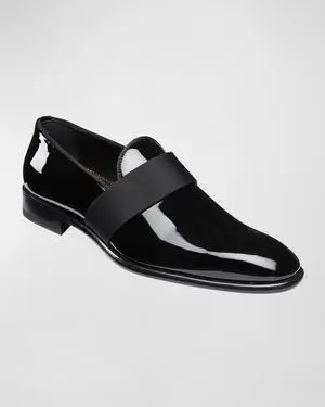 Santoni Santoni Isomer Patent Leather Slip-On Loafers - Black