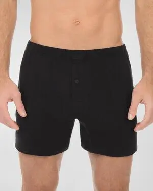 2(X)Ist Pima Cotton Knit Boxer Black