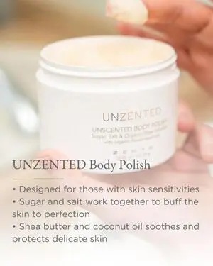 ZENTS 6.7 Oz. Unzented Body Polish Sugar, Salt & Shea Infusion - One-color