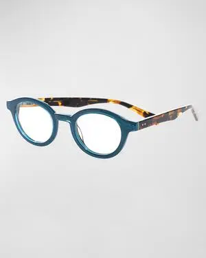 Eyebobs Tv Party Round Reading Glasses - Blue/tortoise