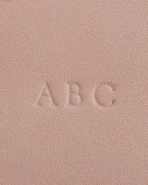 ROYCE NEW YORK ROYCE New York Monogrammed Leather Travel Watch Roll Light Pink
