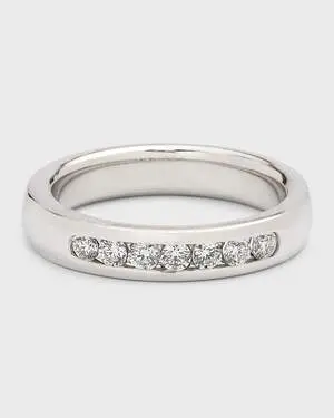 Neiman Marcus 18k Round Diamond Band Ring 0.52 Tcw - White Gold