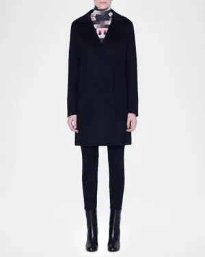 Akris Bera Cashmere Coat - Black