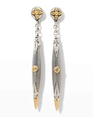Konstantino Delos Two-tone Drop Earrings - Sterling Silver