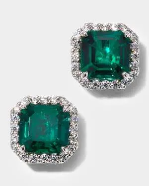 FANTASIA BY DESERIO Stud Earrings - Emerald