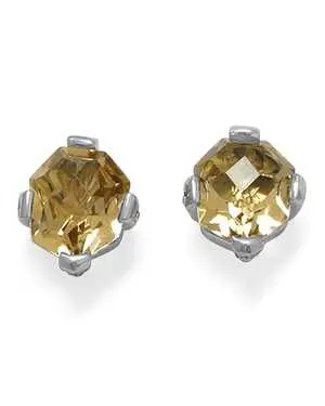 Stephen Dweck Gemstone Earrings - Champagne Quartz