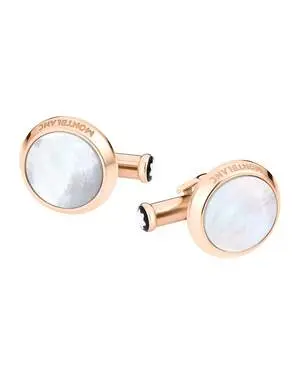 MONTBLANC Mother-of-pearl Round Rose Golden Cuff Links - Rose Gold
