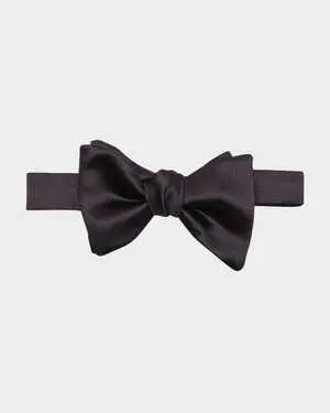 Brunello Cucinelli Brunello Cucinelli Satin Bow Tie Med Gry