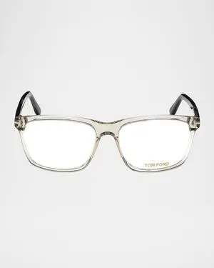 TOM FORD Square Acetate Optical Glasses - Gray