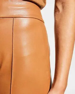 Alice + Olivia Dylan High-waist Faux-leather Pants - Camel